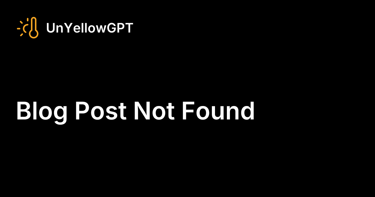 Tired of Yellow AI Images? Why It Happens & How UnYellowGPT Fixes It ...